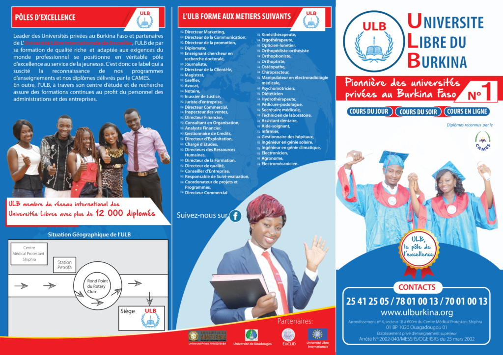 Dépliant ULB - EMPRINT BURKINA
