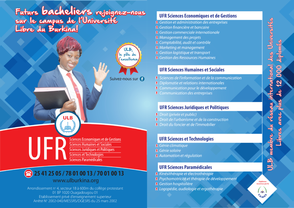 Flyer ULB A5 - EMPRINT BURKINA